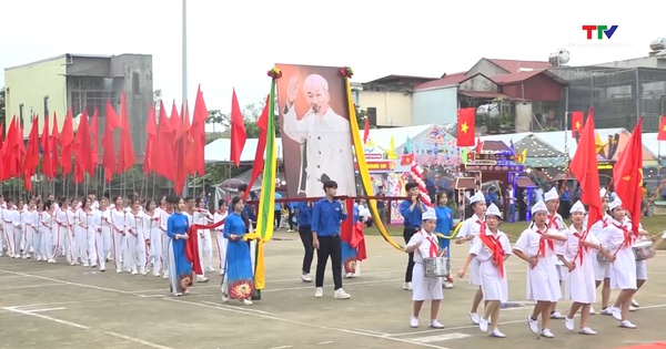 Hội trại hè thanh thiếu nhi huyện Thạch Thành năm 2023 thu hút đông đảo thanh thiếu nhi tham gia